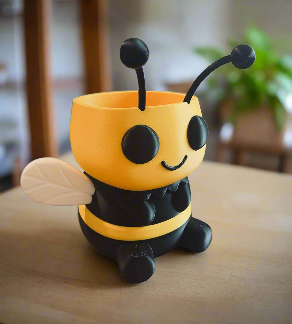 Bee Happy Planter with Drip Tray – Genetic Designs